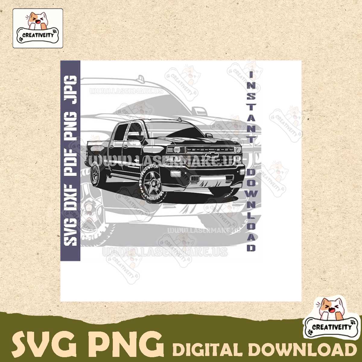 Chevrolet Silverado SVG file | cut file for cricut | printab | Inspire ...