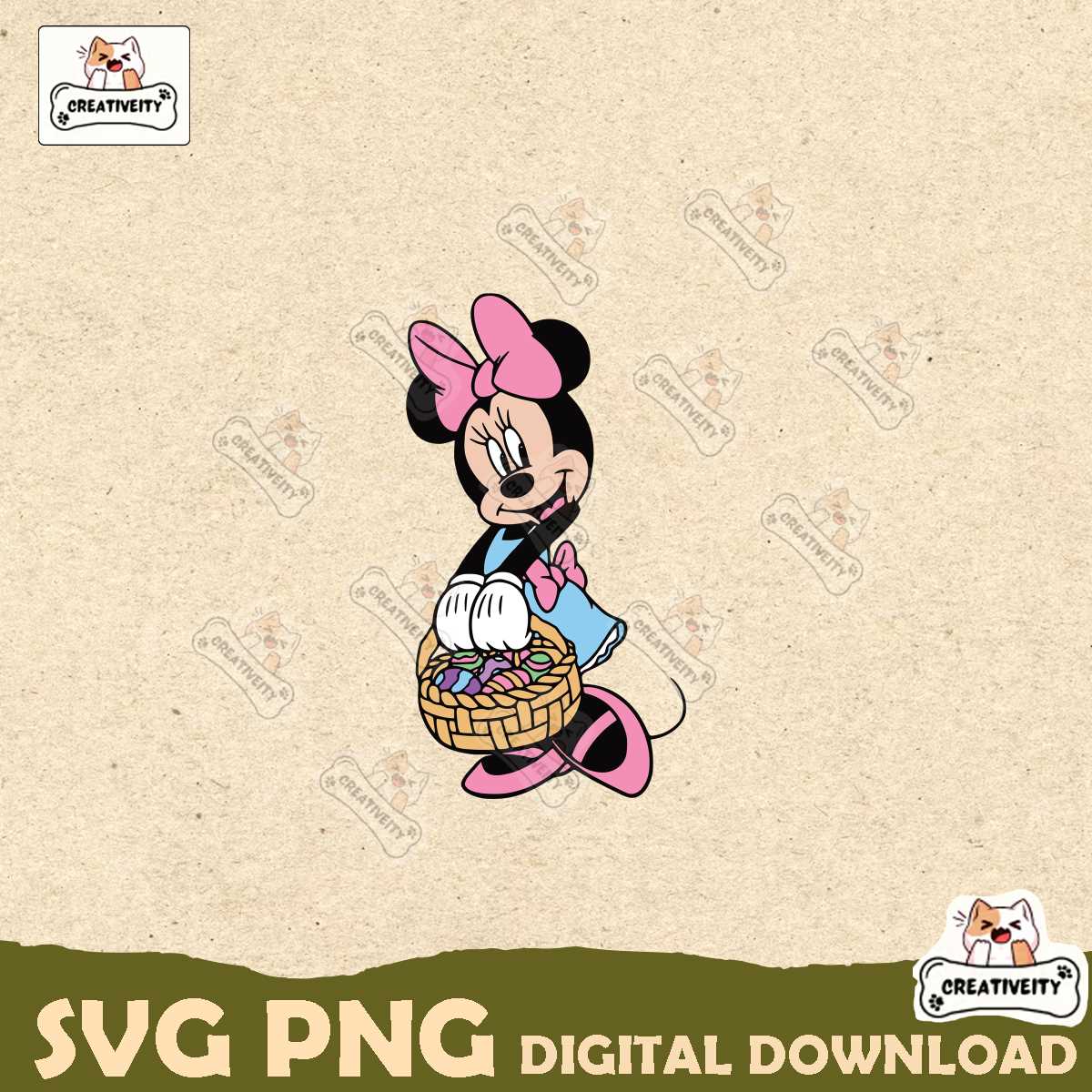Cute Minnie Mouse Easter Eggs SVG | Inspire Uplift