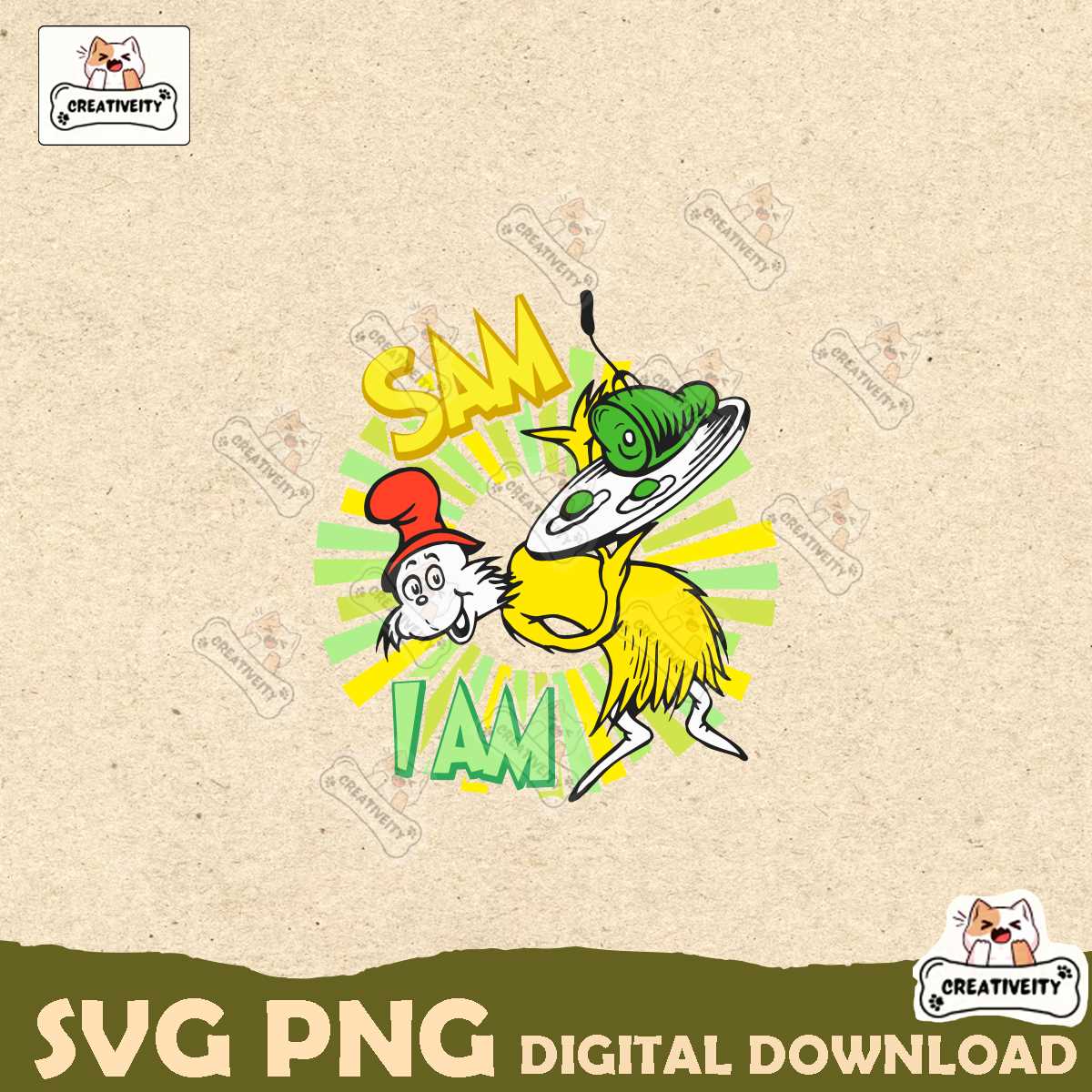 Funny Dr Suess Sam I Am Green Eggs And Ham SVG | Inspire Uplift
