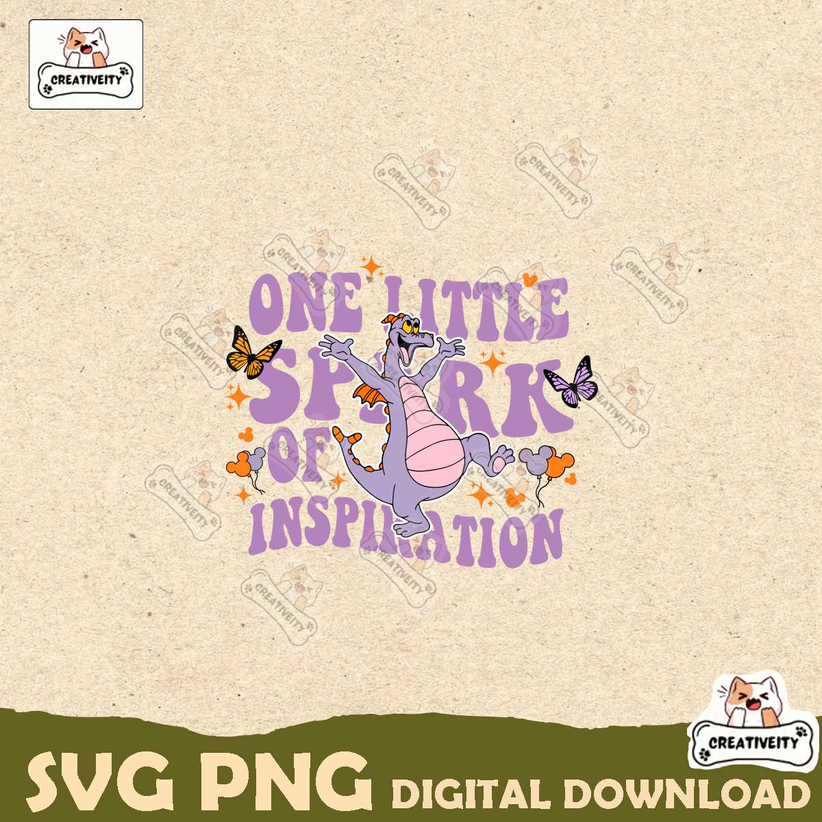 One Little Spark Of Inspiration Epcot Figment SVG | Inspire Uplift