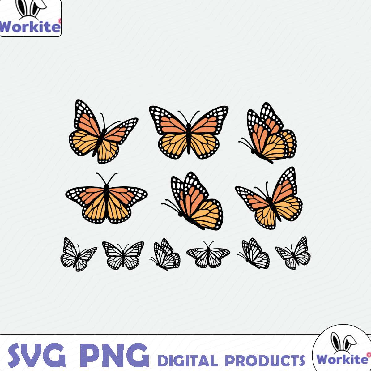 Butterfly SVG Bundle 12 Layered cut files Cute Monarch Butte - Inspire ...