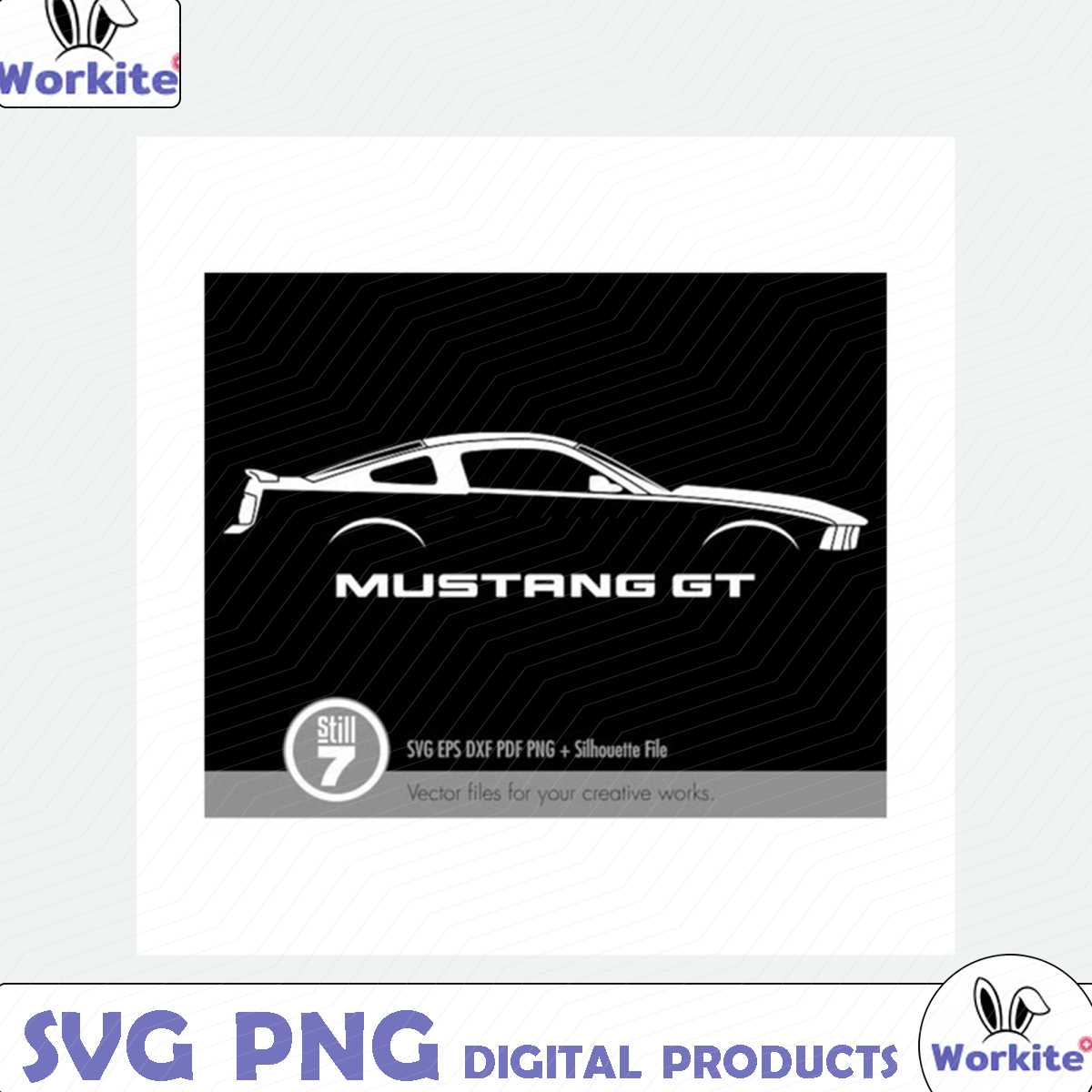 Ford Mustang GT svg - svg cutting file eps dxf pdf png silho | Inspire ...