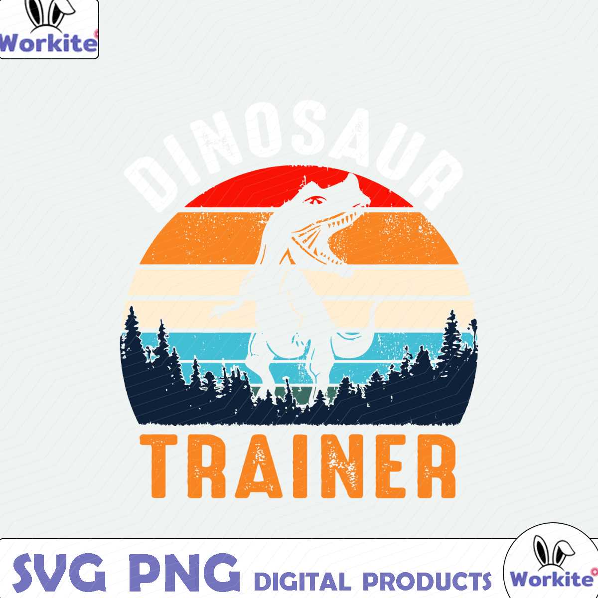 PNG EPS SVG Design Dinosaur Trainer T-shirt Sublimation Digi | Inspire ...
