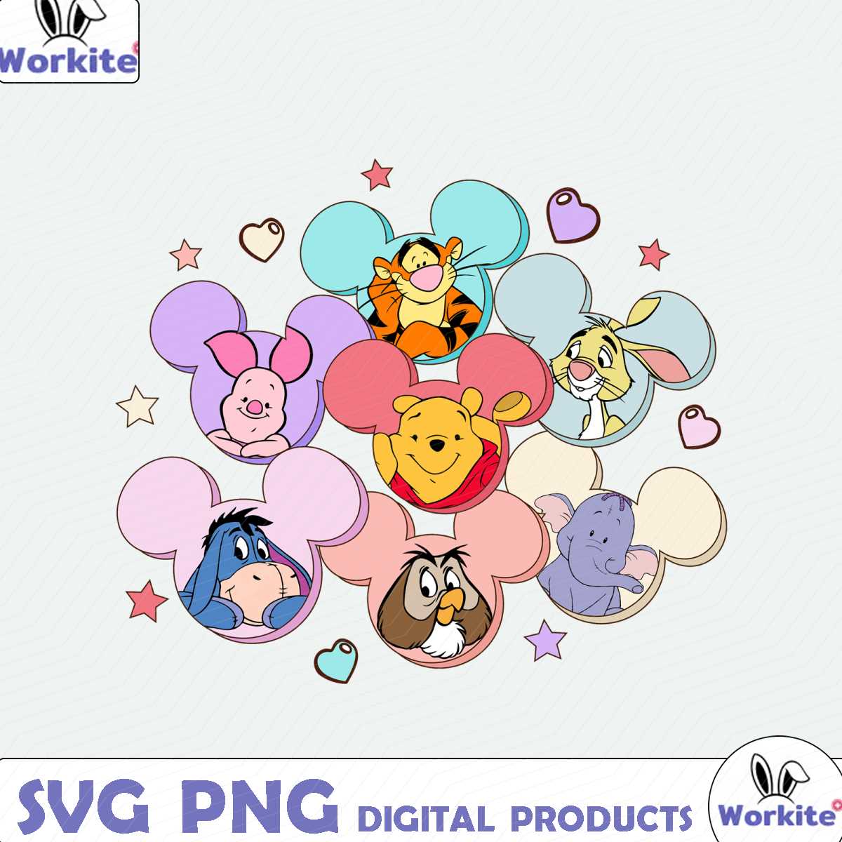 Bee Mine Winnie Pooh Bear and Friends PNG | Inspire Uplift