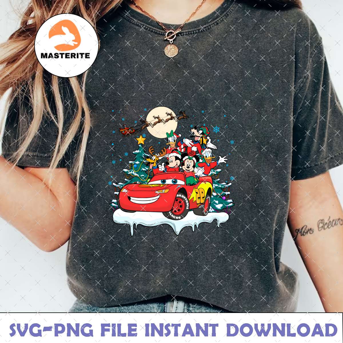 Retro Mickey Lightning McQueen PNG | Inspire Uplift