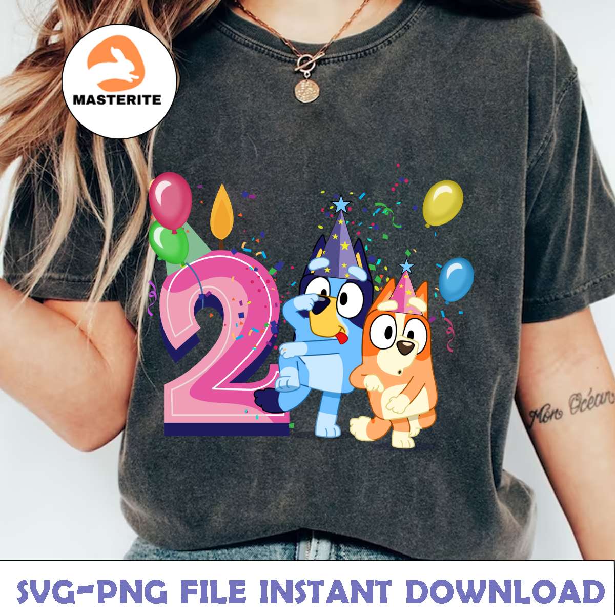 blueys 2 pink PNG file, Birthday Party Png | Inspire Uplift