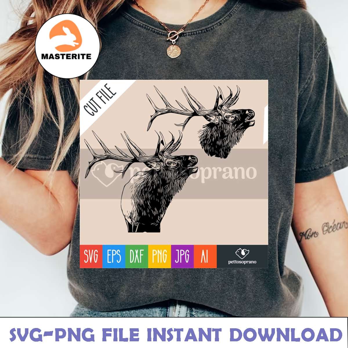 Elk SVG,Png,Ai,Eps,Dxf,Jpg Digital Download File Silhouette, | Inspire ...