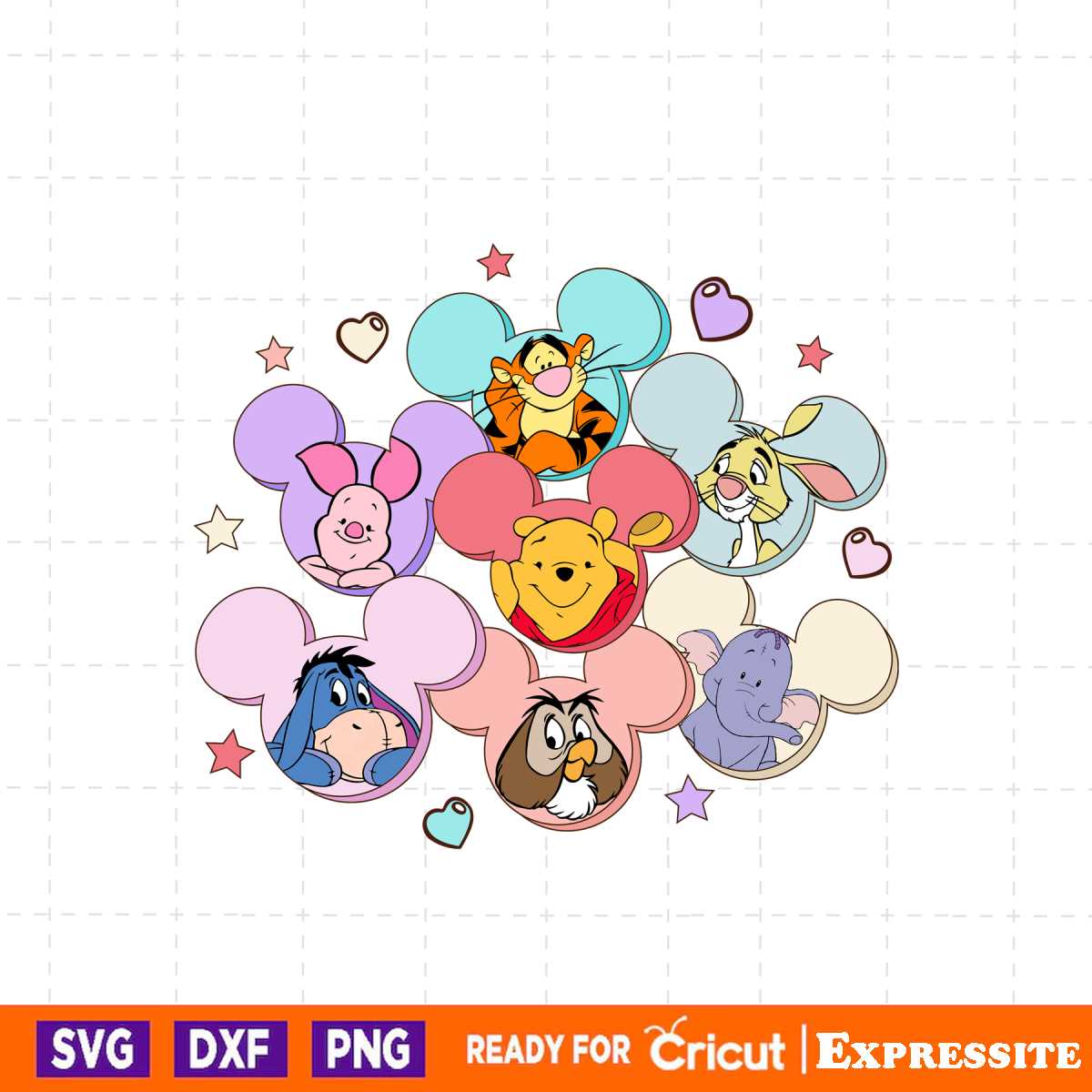 Bee Mine Winnie Pooh Bear and Friends PNG | Inspire Uplift