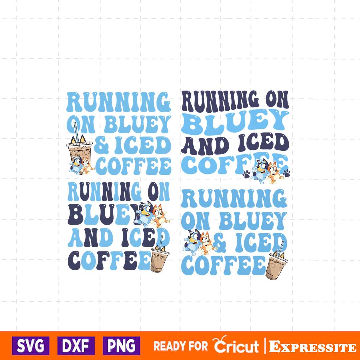 Running on Bluey and Iced Coffee Png, Running on Bluey & Ice | Inspire ...
