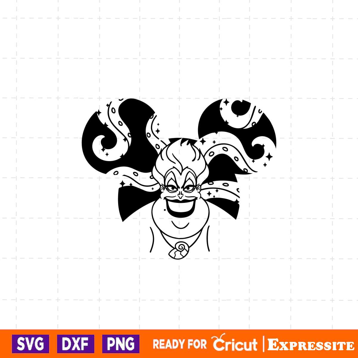 Ursula SVG png clipart , the little mermaid disneyland villa | Inspire ...