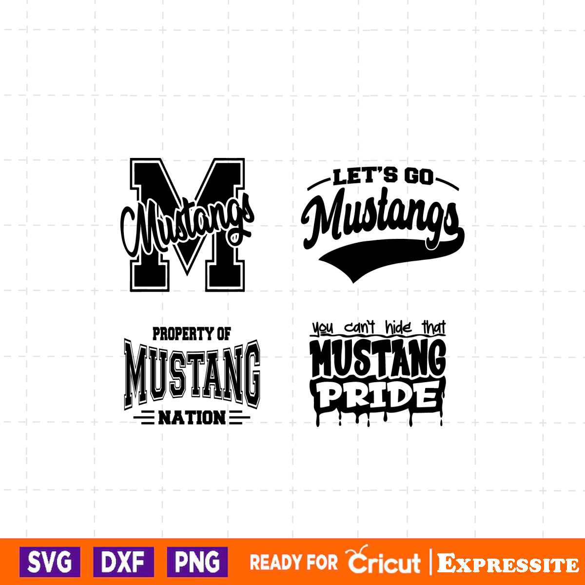 Mustangs Mascot Bundle svg, Mustangs School Spirit svg, Must | Inspire ...