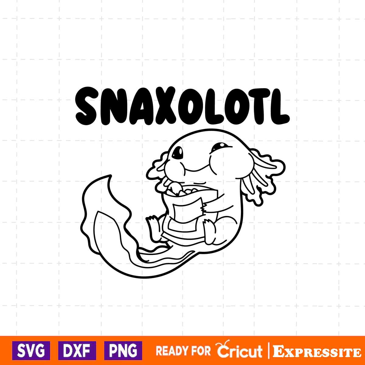 axolotl svg png cut file cricut snaxolotl | Inspire Uplift