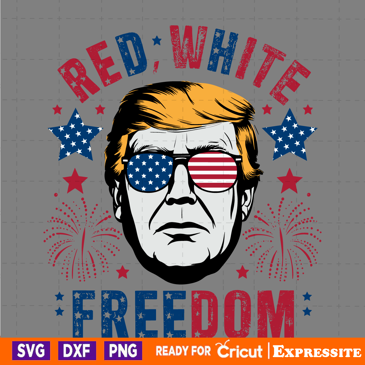 Red White And Freedom Trump Patriotic SVG | Inspire Uplift
