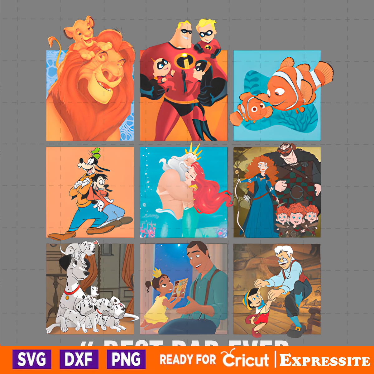 Retro Best Dad Ever Disney Family PNG Digital Download Files | Inspire ...