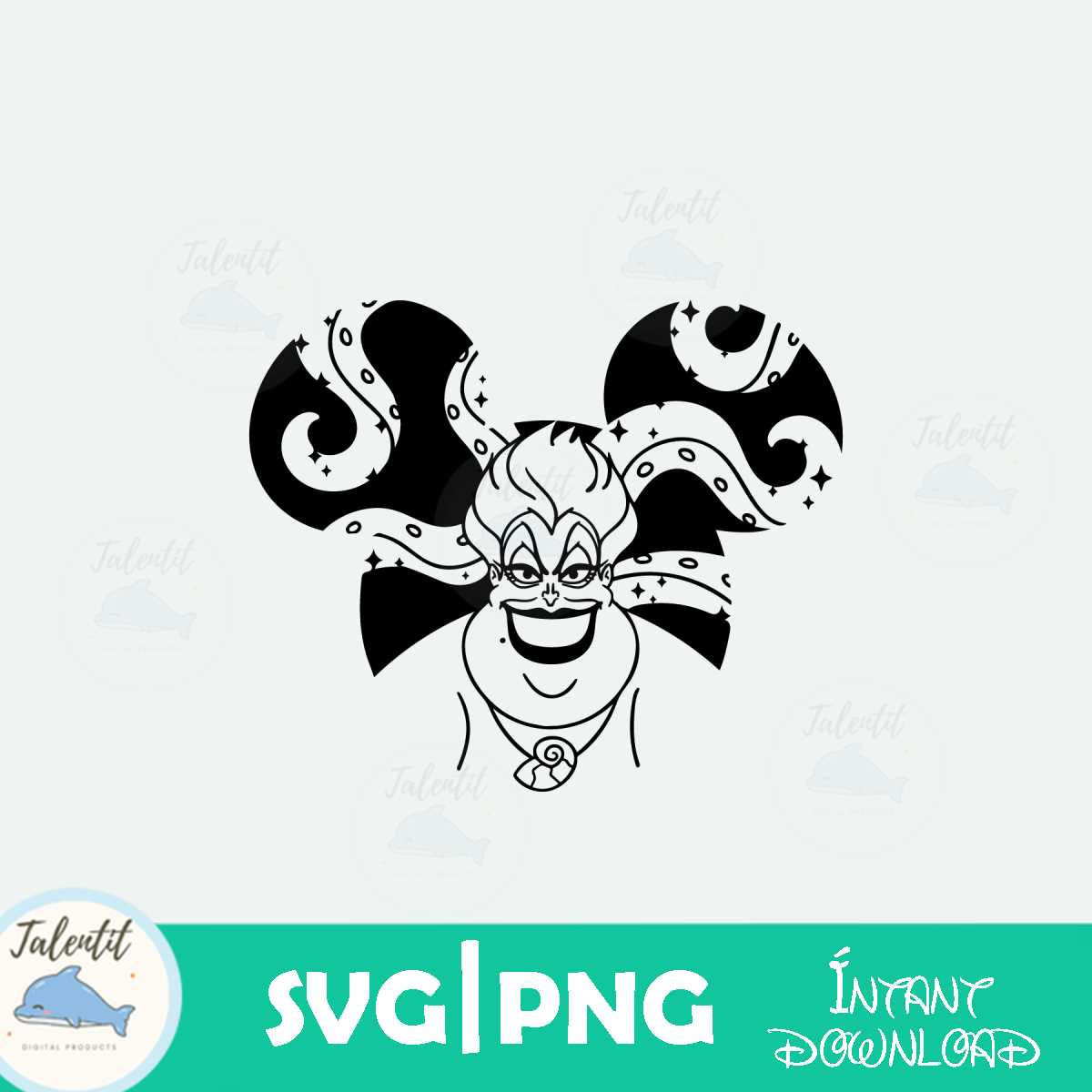Ursula SVG png clipart , the little mermaid disneyland villa | Inspire ...