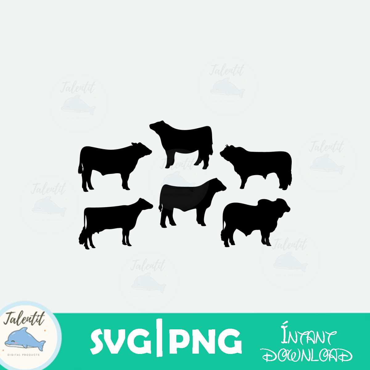 Cow SVG, Show Cows SVG Cut File, Cow Silhouettes, Brahmin Co | Inspire ...