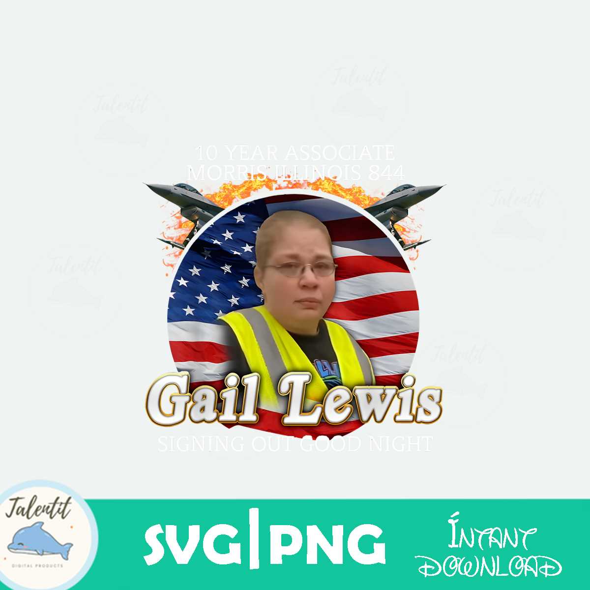 Gail Lewis Meme Signing Out Good Night PNG | Inspire Uplift