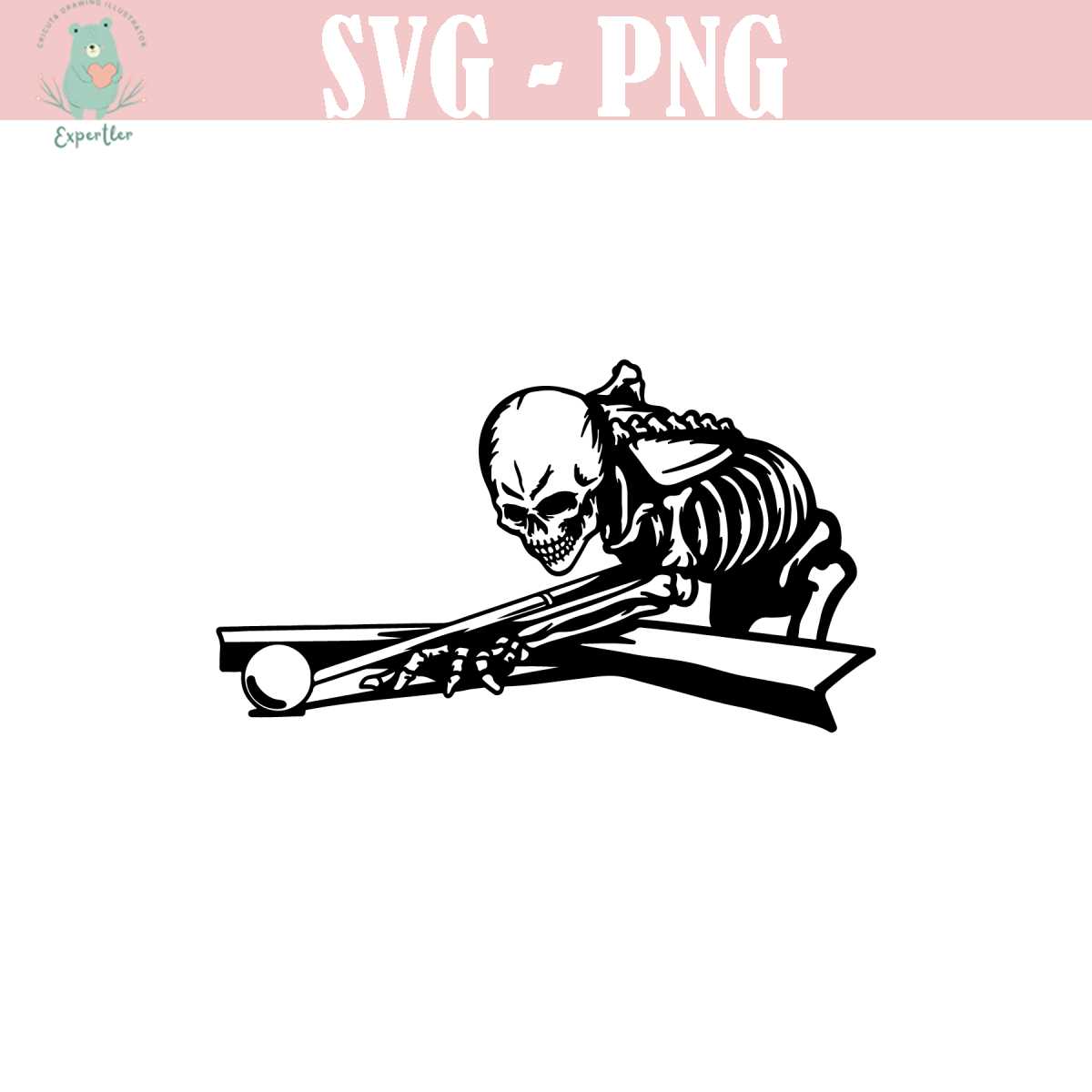 Skeleton Billiard Player SVG | Billiards SVG | Eight Ball SV | Inspire ...