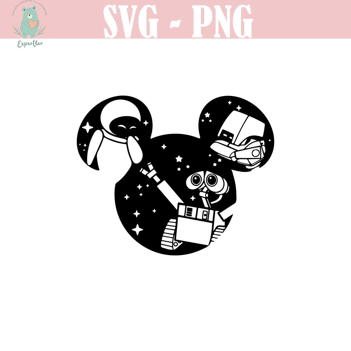 Wall-E Vector SVG, WALL-E Svg, Disneyland Ears SVG Vector in | Inspire ...