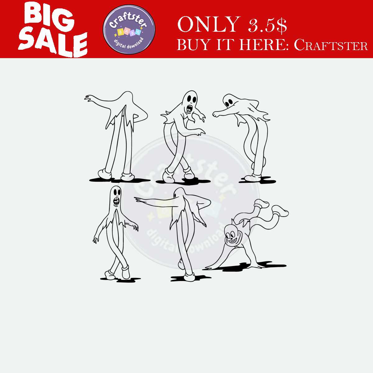 Coco the Clown Ghost Dancing Sings Svg Png Dfx Eps Outline c | Inspire ...