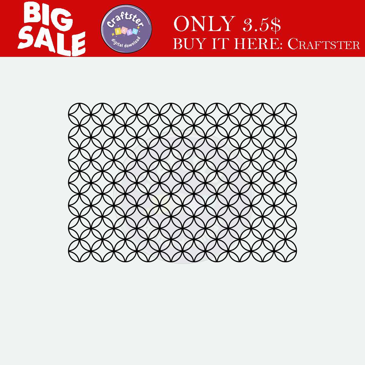 Overlapping circles pattern SVG. PNG. Seamless! Tiling. Cric | Inspire ...