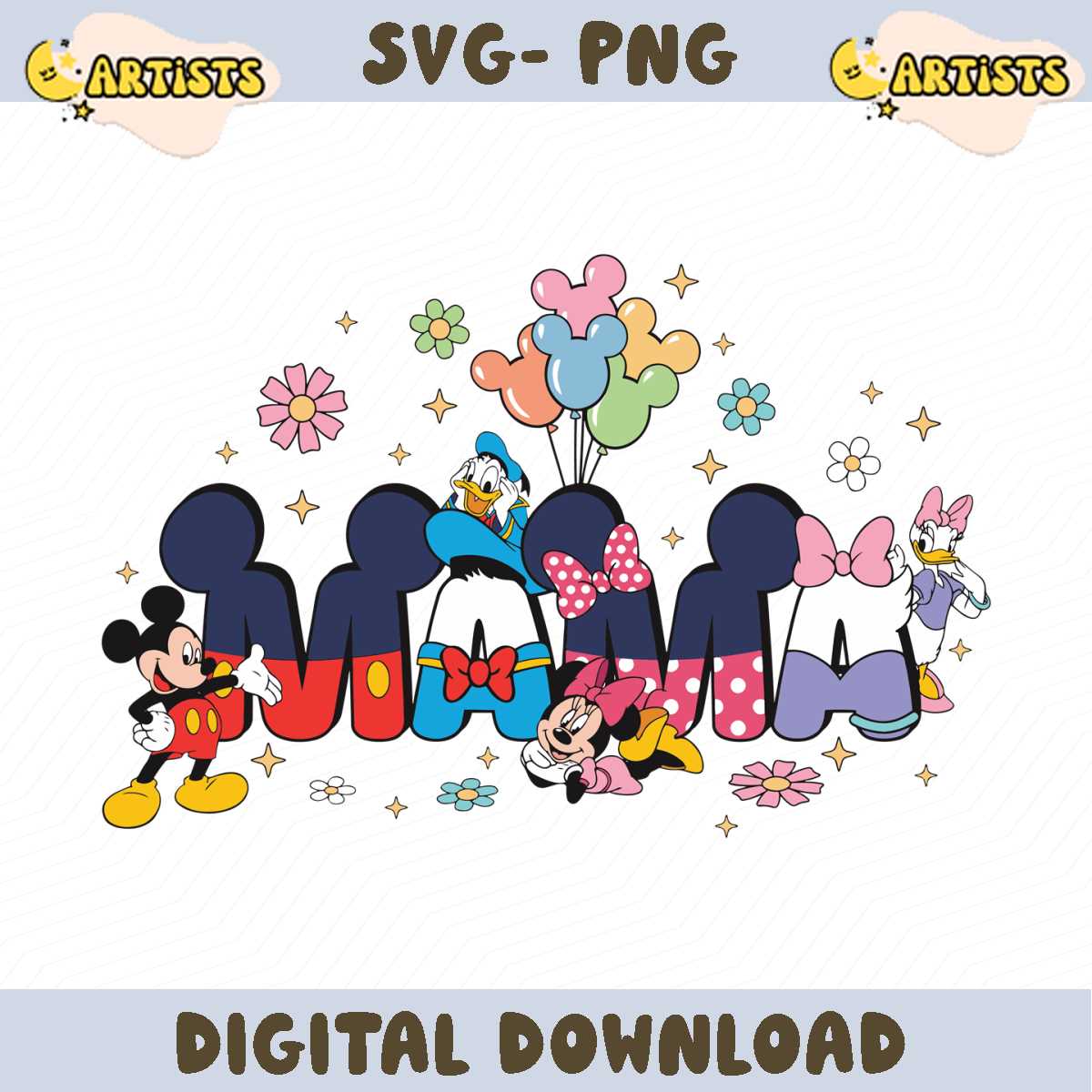 Disney Mama Mickey And Friends SVG | Inspire Uplift