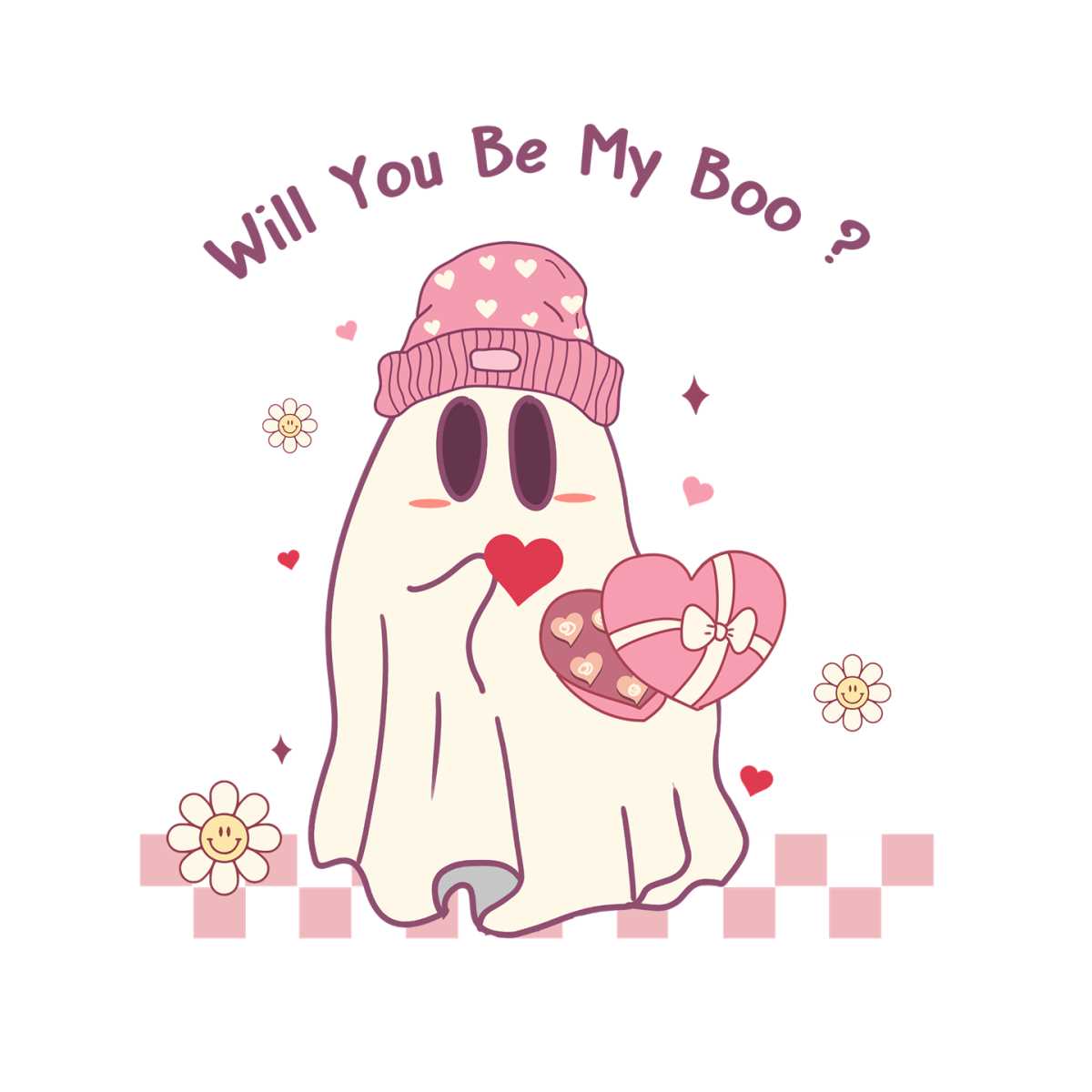 Will You Be My Boo Ghost PNG Valentines | Inspire Uplift