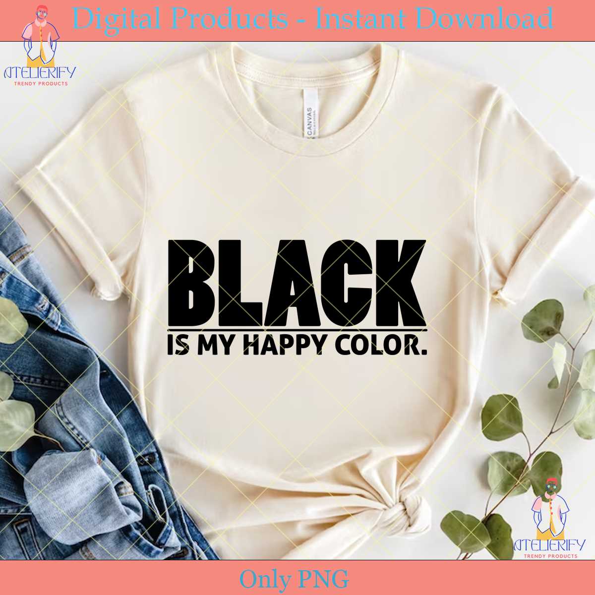 Black Is My Happy Color Svg | Inspire Uplift