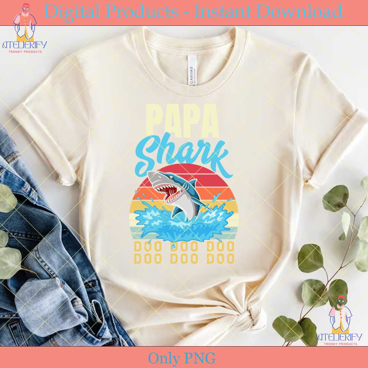 Papa Shark Doo Doo Doo Father's Day | Inspire Uplift