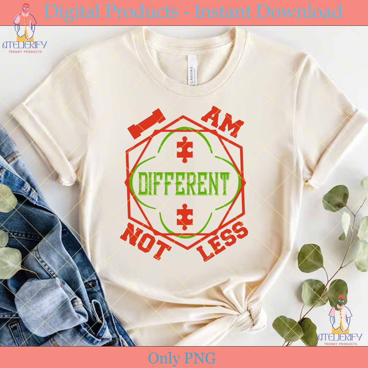 Autism Svg I Am Different Not Less | Inspire Uplift