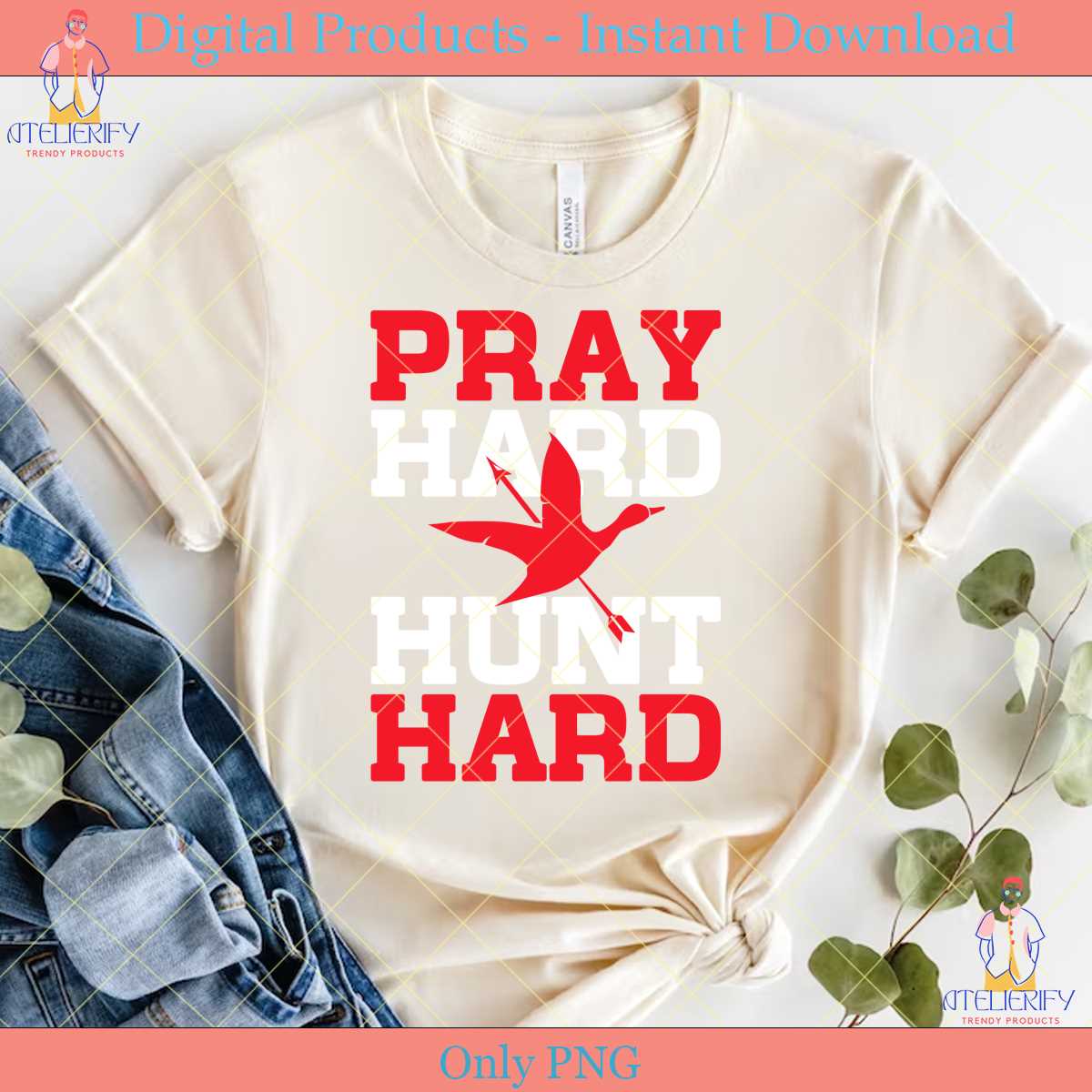 Pray Hard Hunt Hard Svg Cricut Files - Inspire Uplift