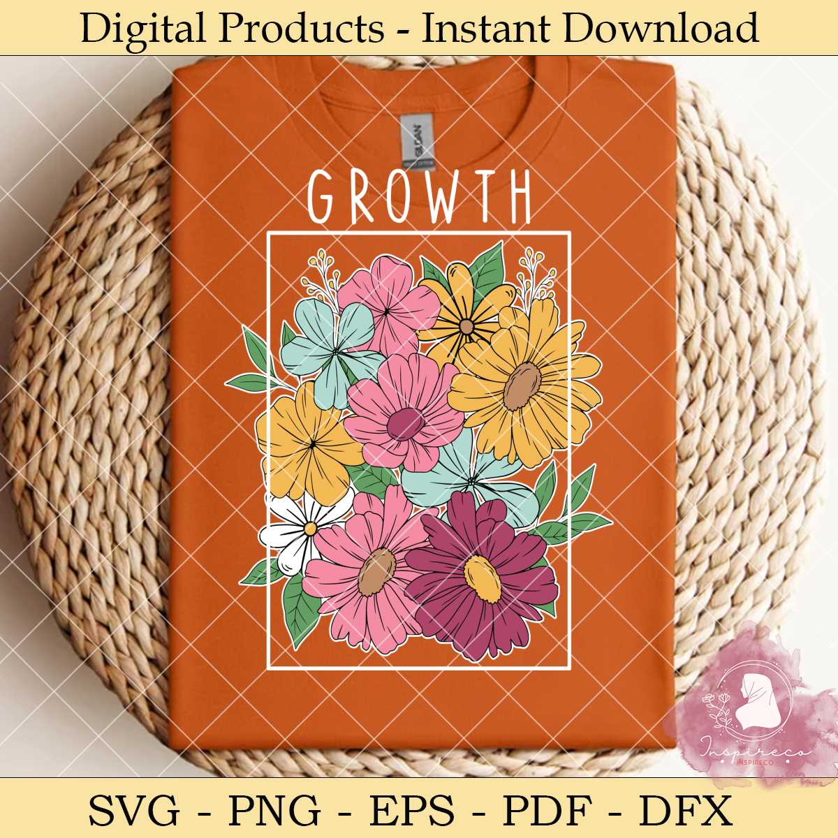 Boho Floral Svg | Inspire Uplift