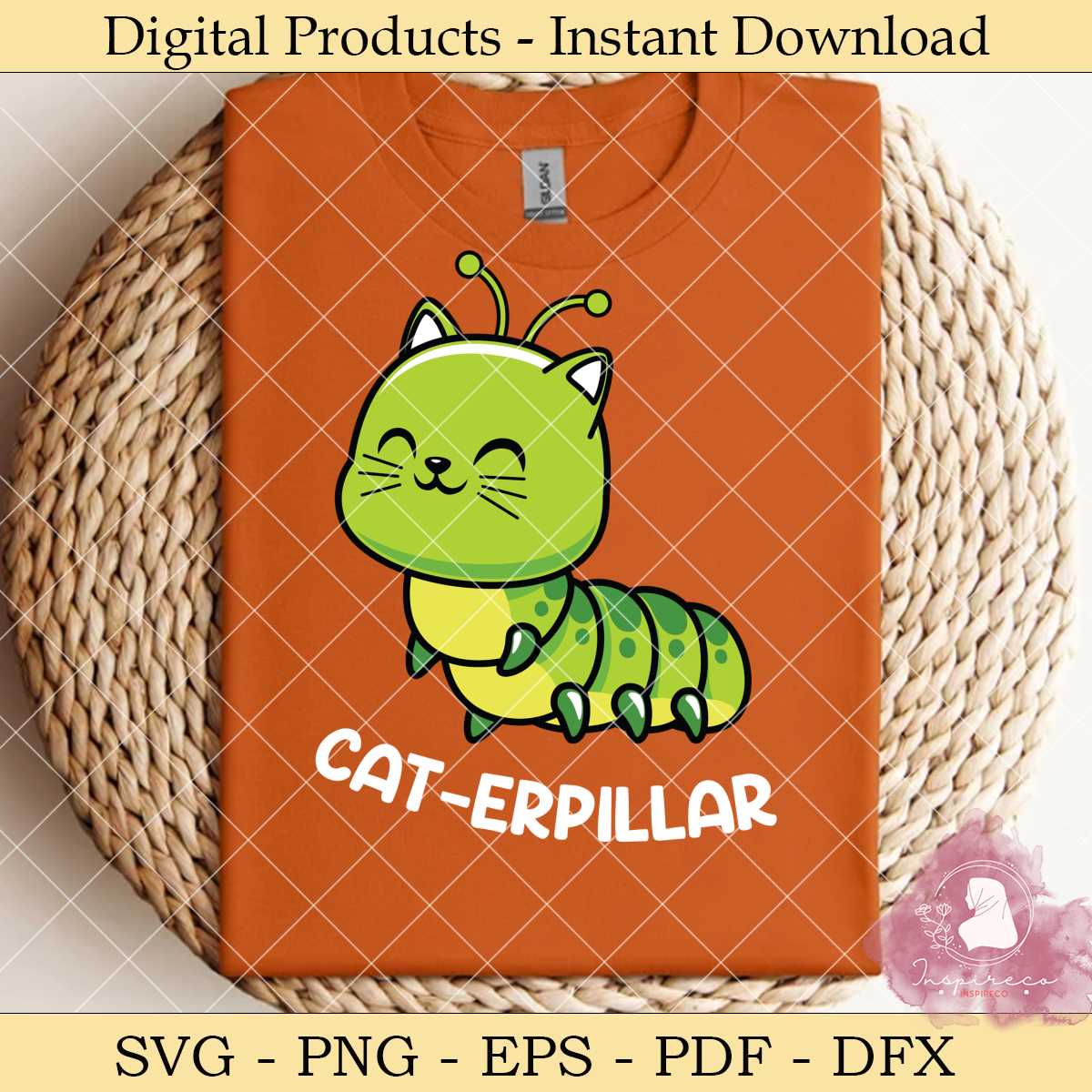 Caterpillar Svg File | Inspire Uplift