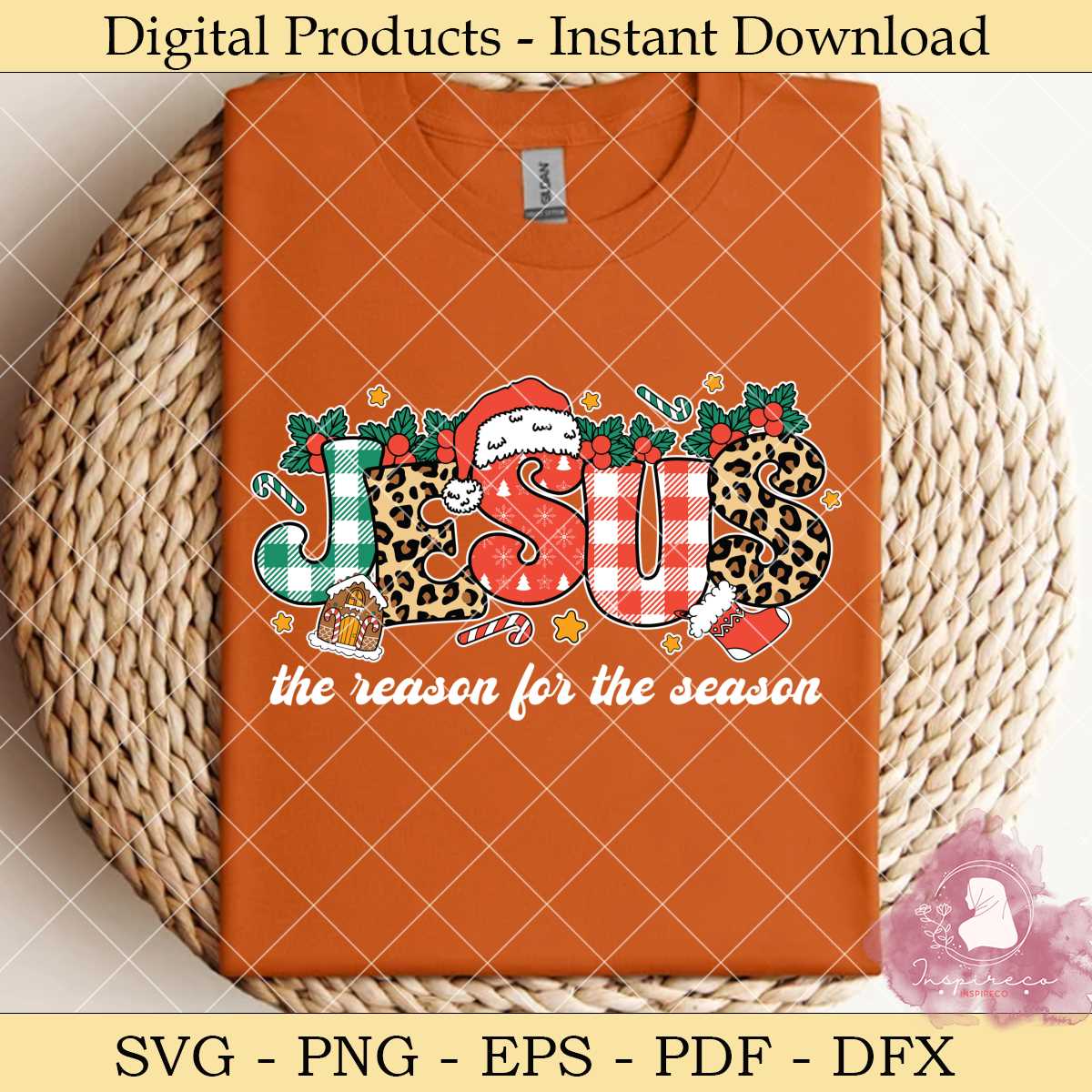 Jesus Christmas Svg | Inspire Uplift