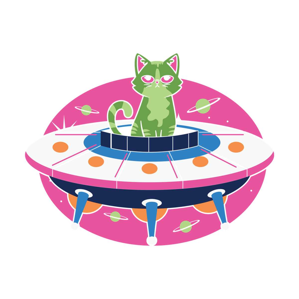 UFOs Alien Cat | Inspire Uplift