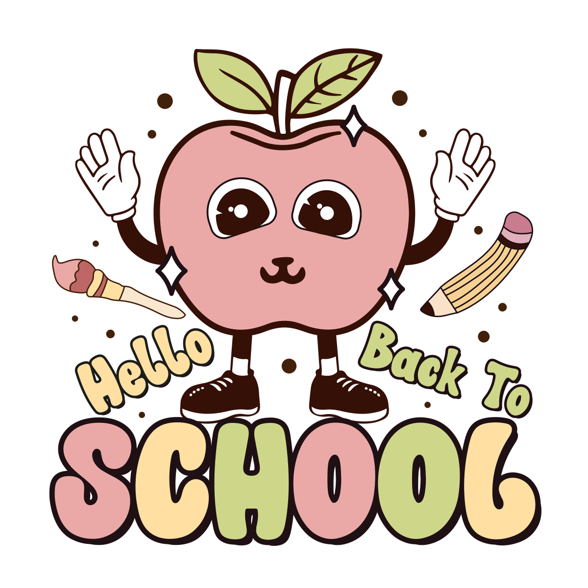 Groovy Hello Back to School Sublimation Digital Download Fil - Inspire ...