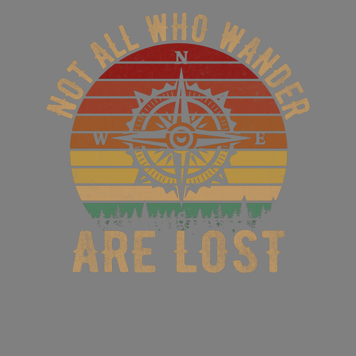 Hiking T Shirt Design Wander Who Lost Digital Download Files - Inspire ...