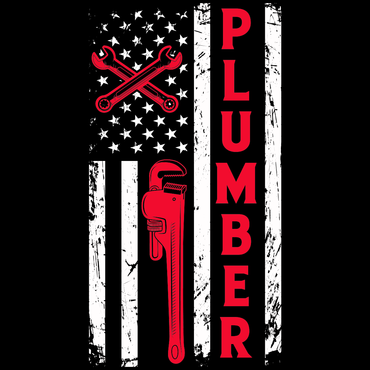 American Flag Plumber Plumbing T Shirt Digital Download File | Inspire ...