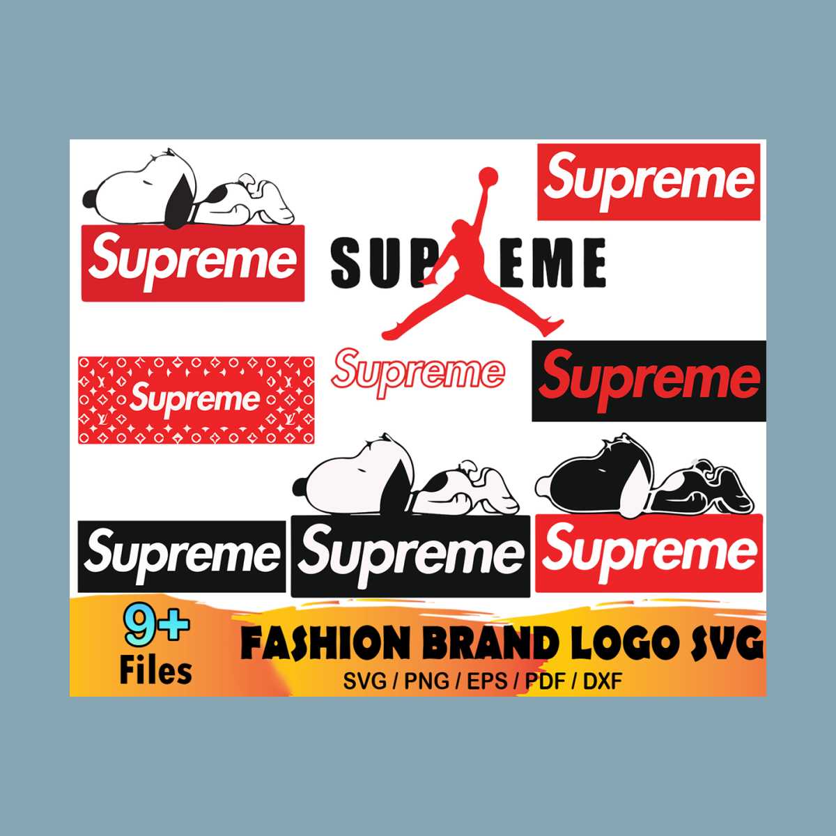 9 Supreme Jordan Logo Bundle SVG - Inspire Uplift