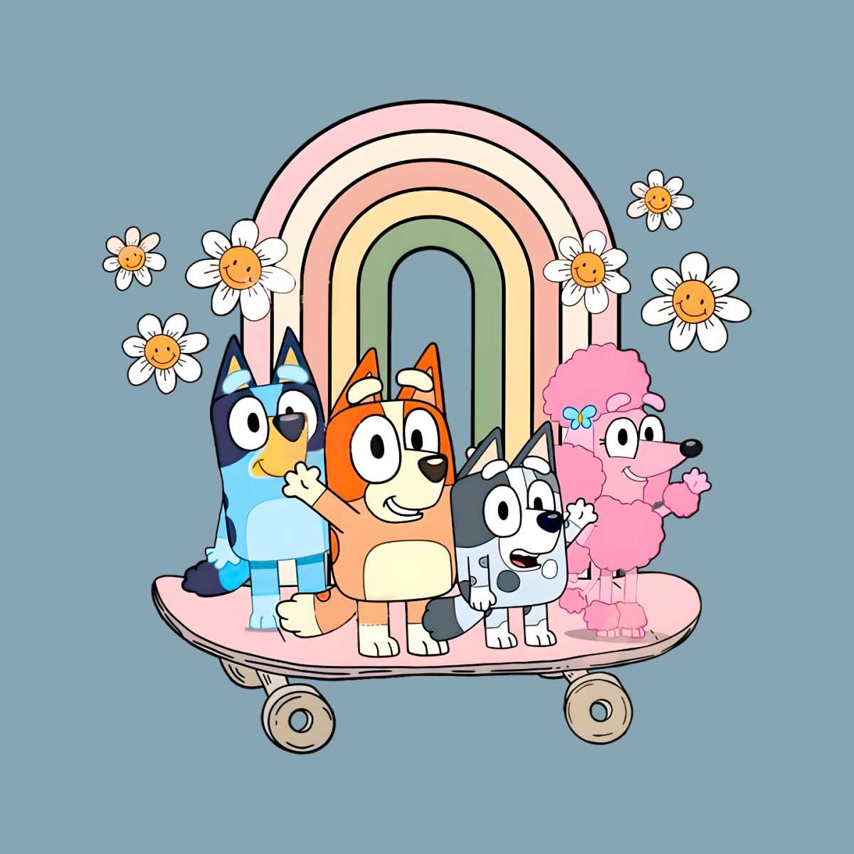 Funny Bluey Family Characters PNG - Inspire Uplift