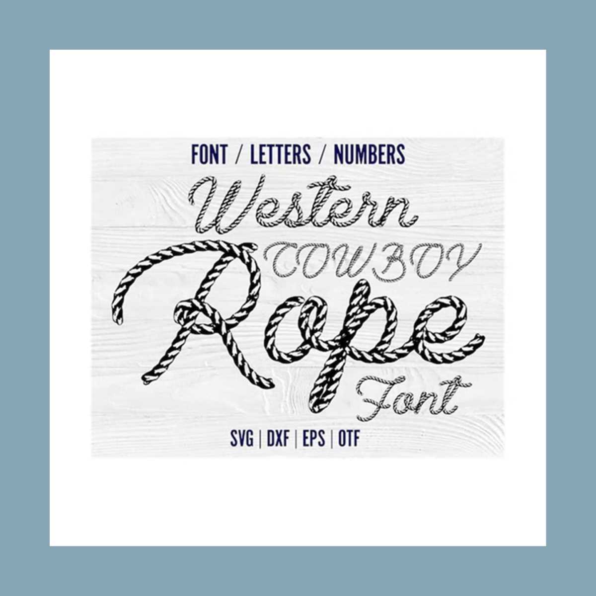 Western Cowboy Rope font Otf Handwriting Font Svg Rope Lette - Inspire ...