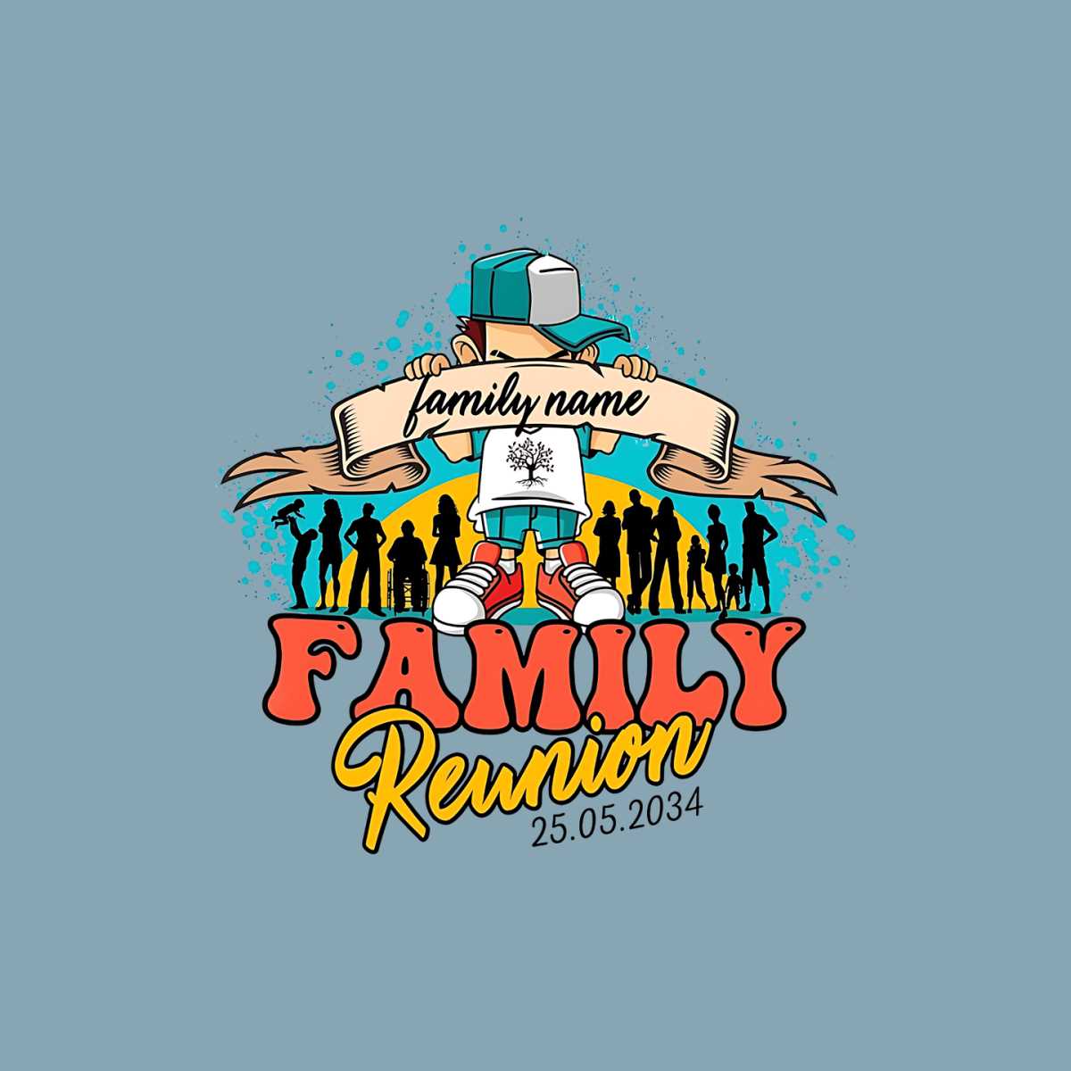 Retro family reunion custom name sublimation design png, fam - Inspire ...