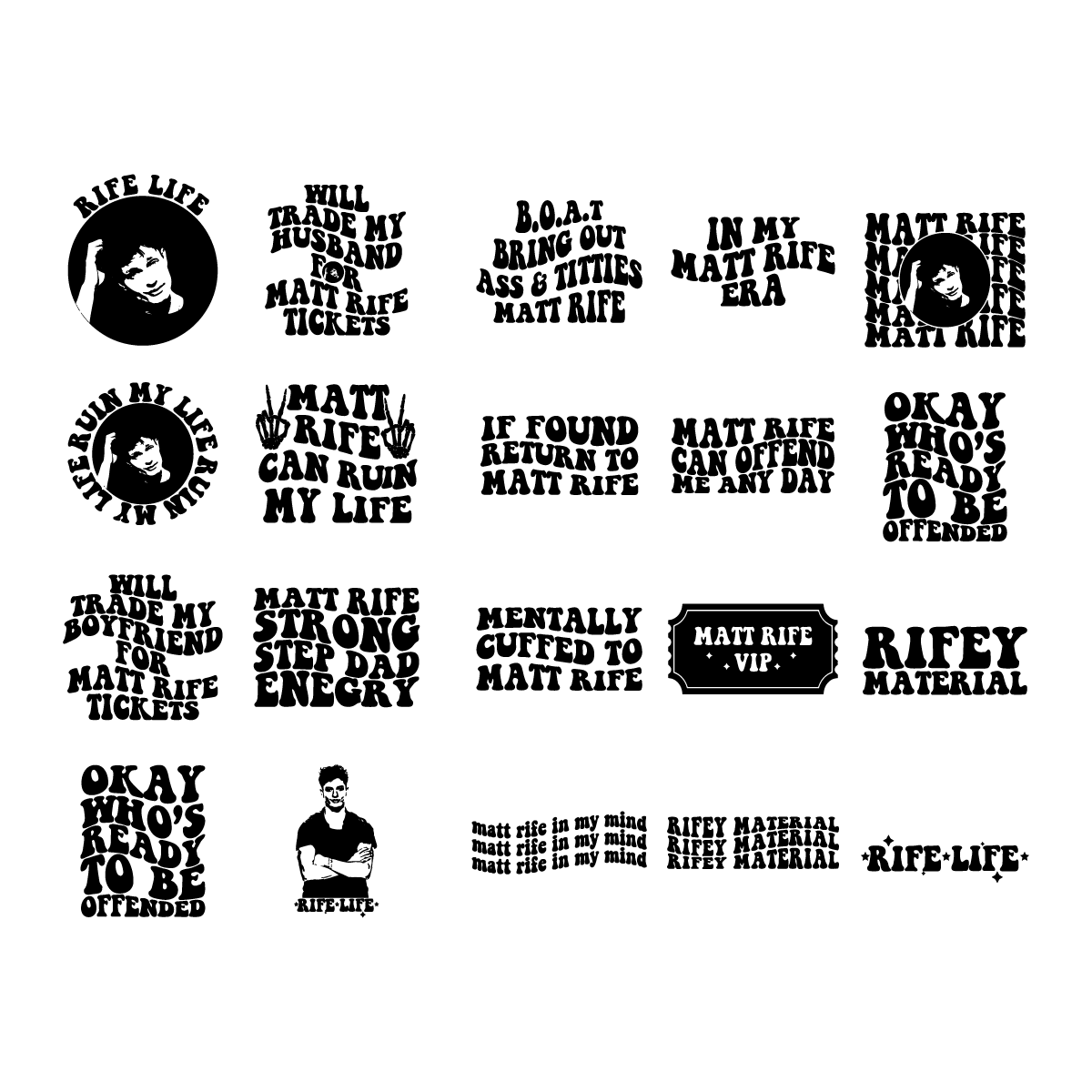 Matt Rife Svg Png Bundle Digital Download Files - Inspire Uplift