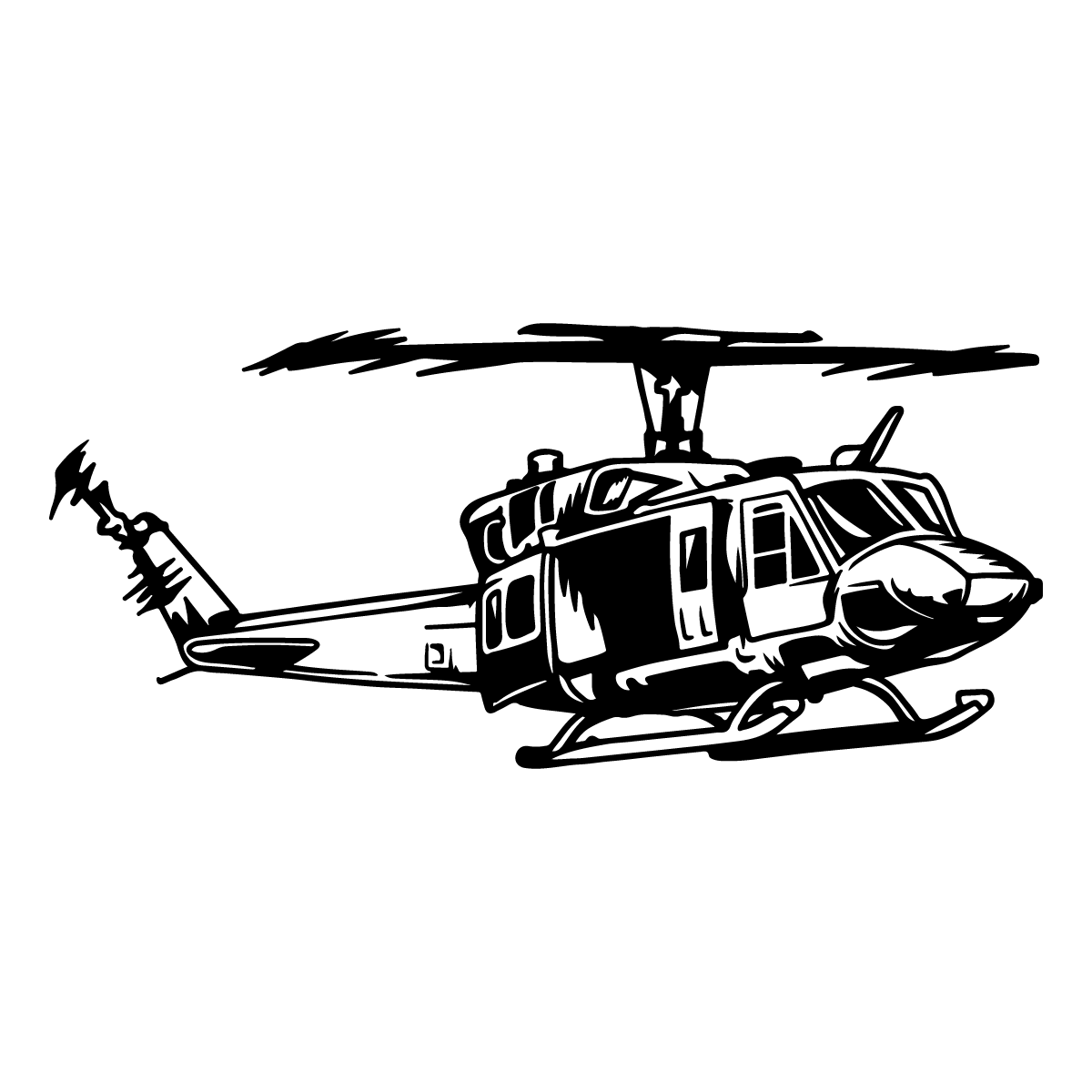 Huey Helicopter SVG Digital Download Files - Inspire Uplift
