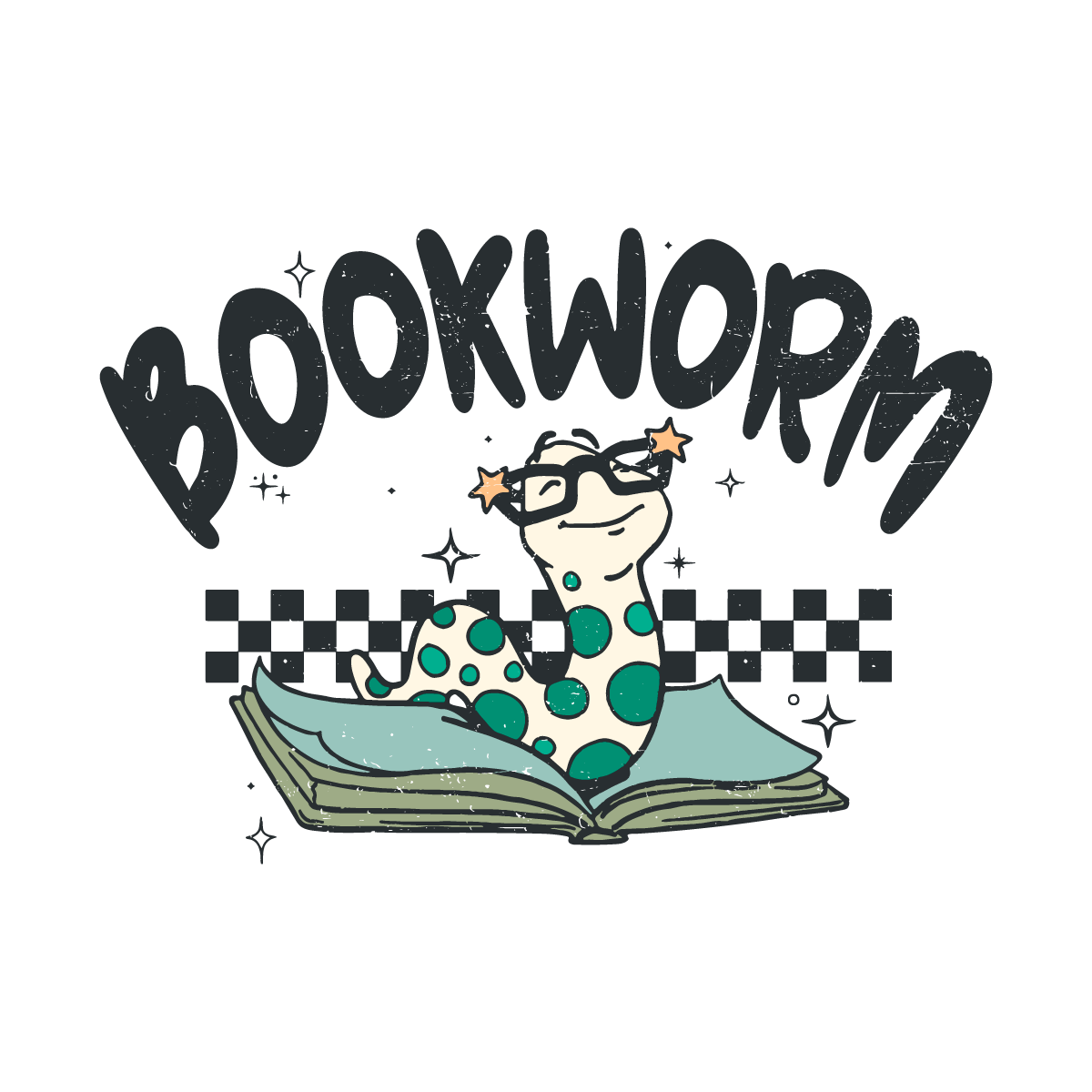 Bookworm Png Digital Download Files | Inspire Uplift