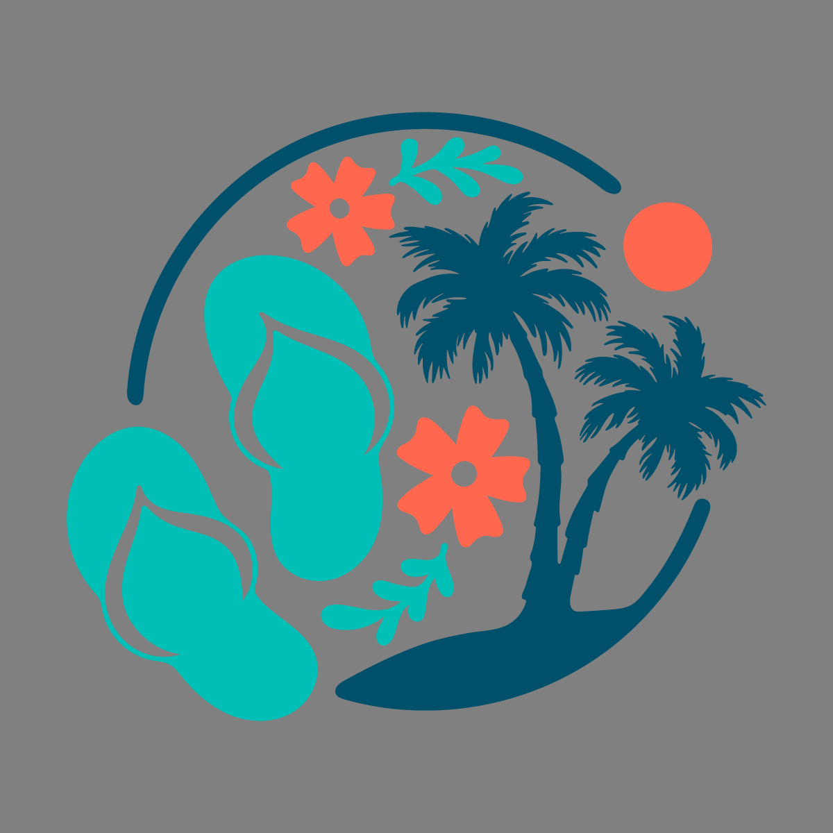 Beach Scene SVG Digital Download Files - Inspire Uplift