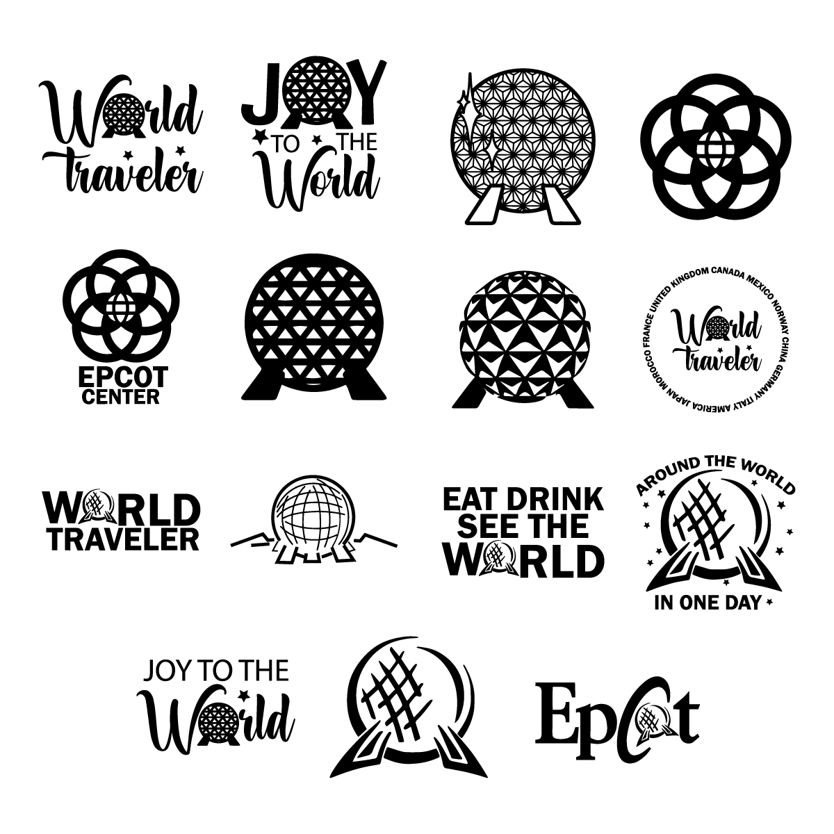 Epcot Svg Digital Download Files | Inspire Uplift
