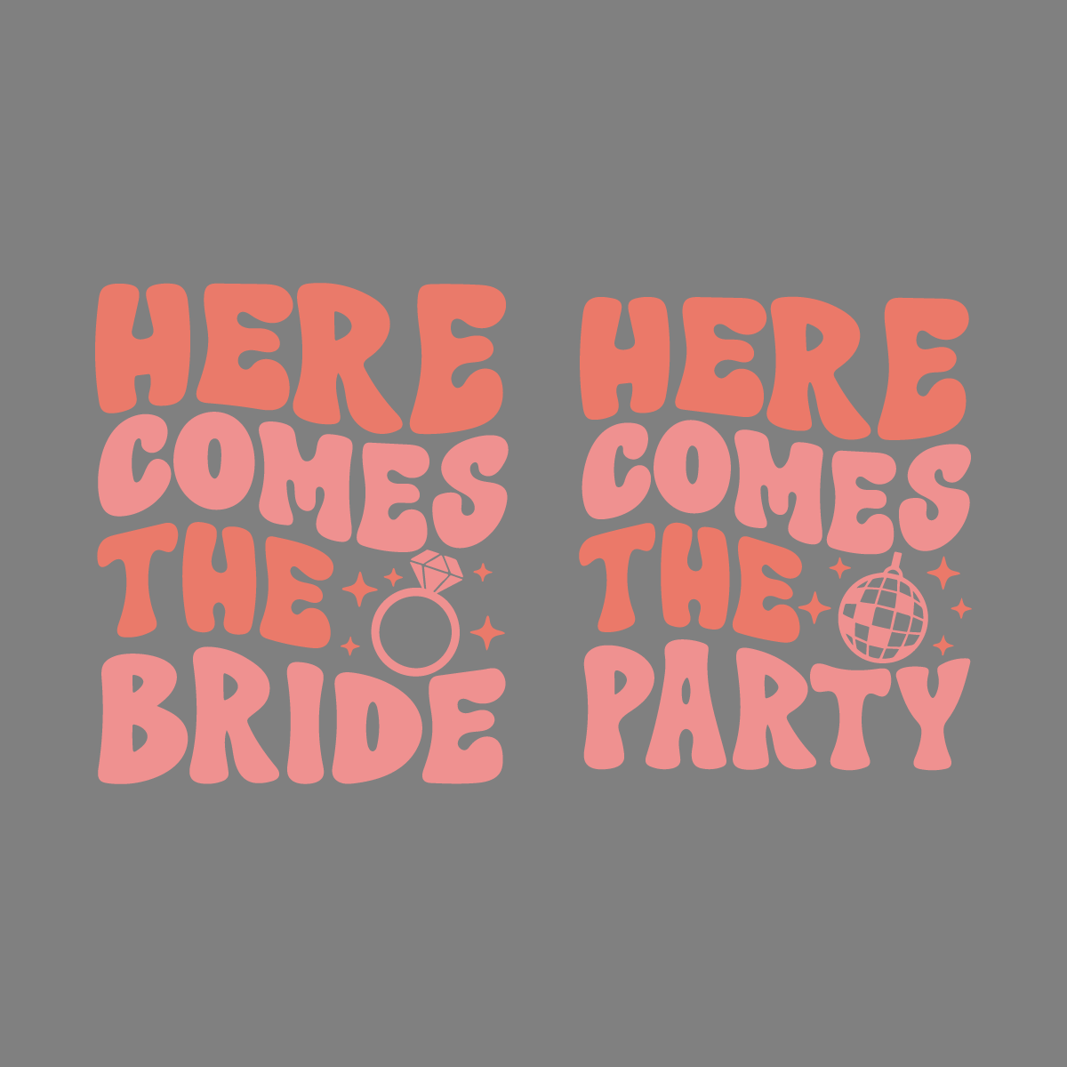 Here Comes The Bride SVG Digital Download Files - Inspire Uplift