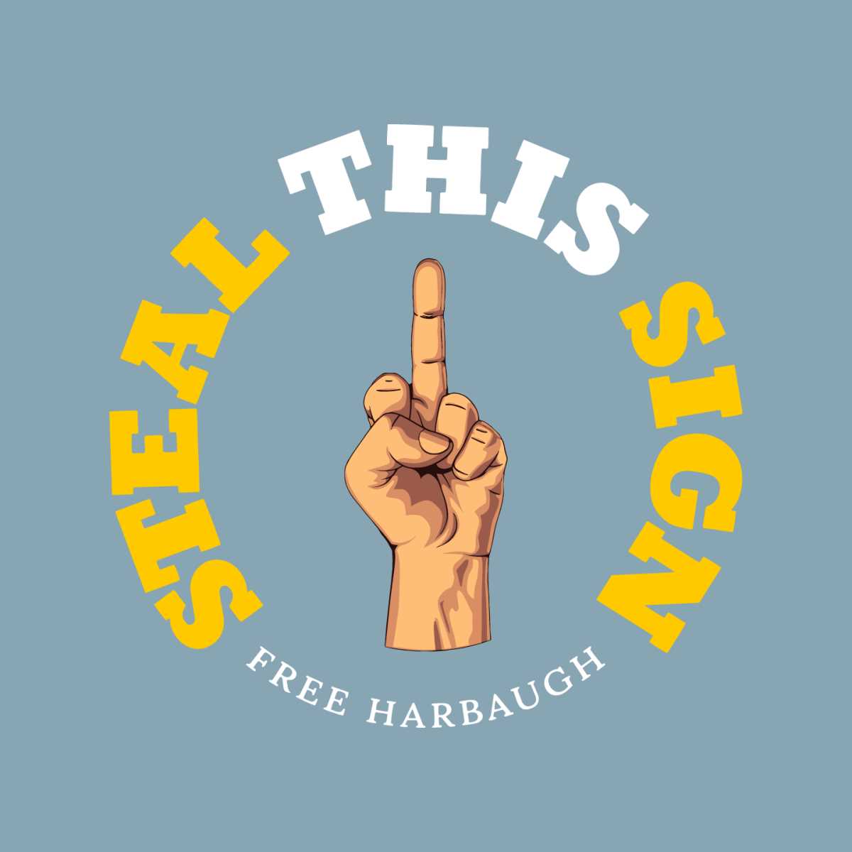 Middle Finger Michigan Sign Stealing Free Harbaugh Svg | Inspire Uplift