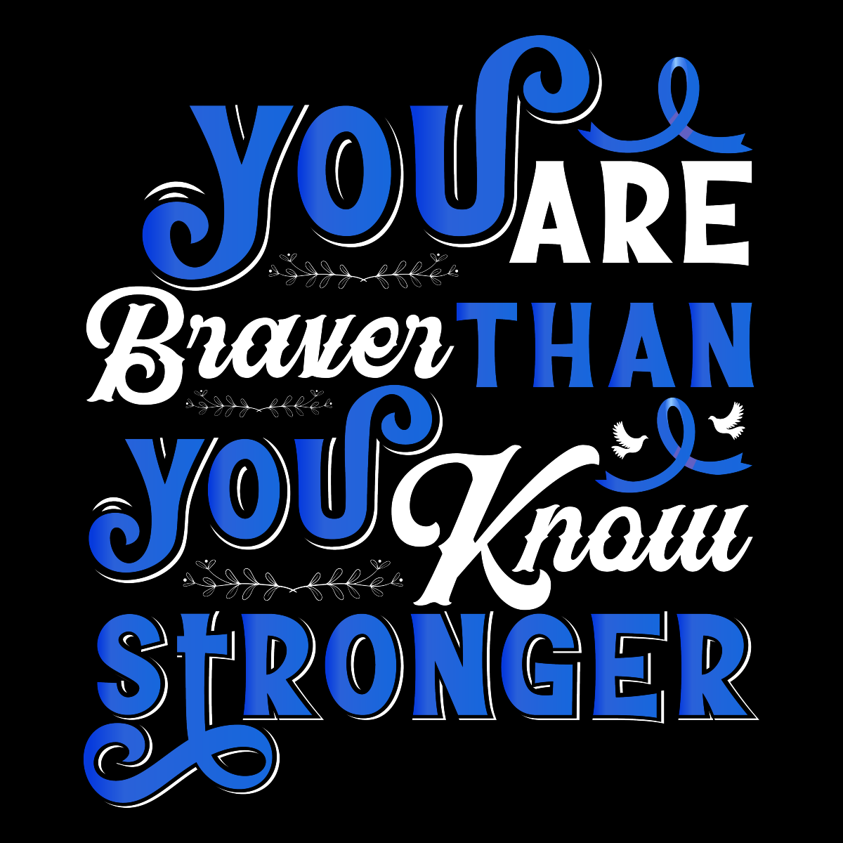 Colon Cancer Fighter Strong T-shirt Digital Download Files - Inspire Uplift